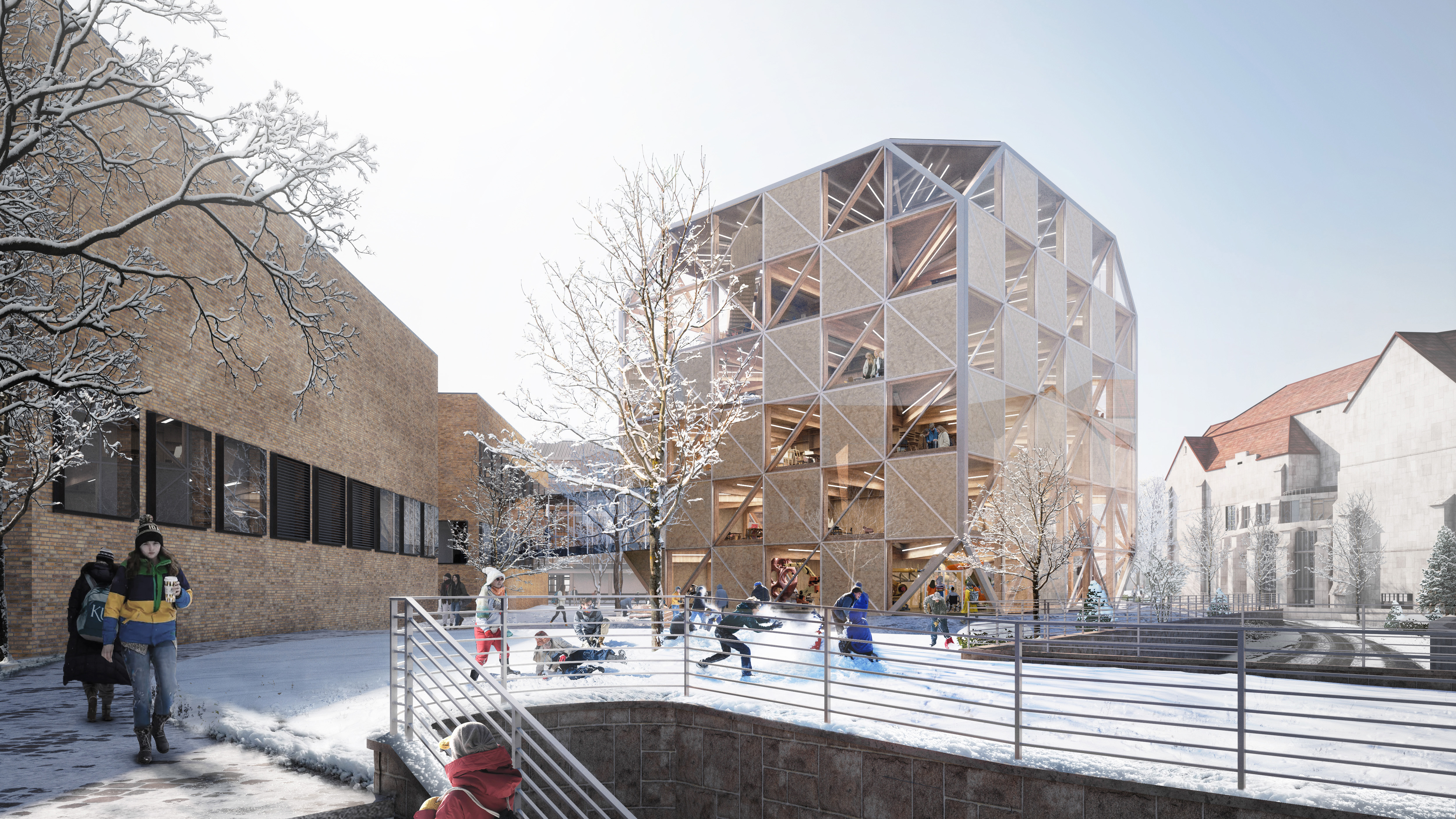 Makers' KUbe | Mass Timber Architecture School | StructureCraft